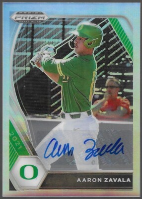 2021 Panini Prizm Draft Picks Aaron Zavala Silver Prizm Auto Texas ...