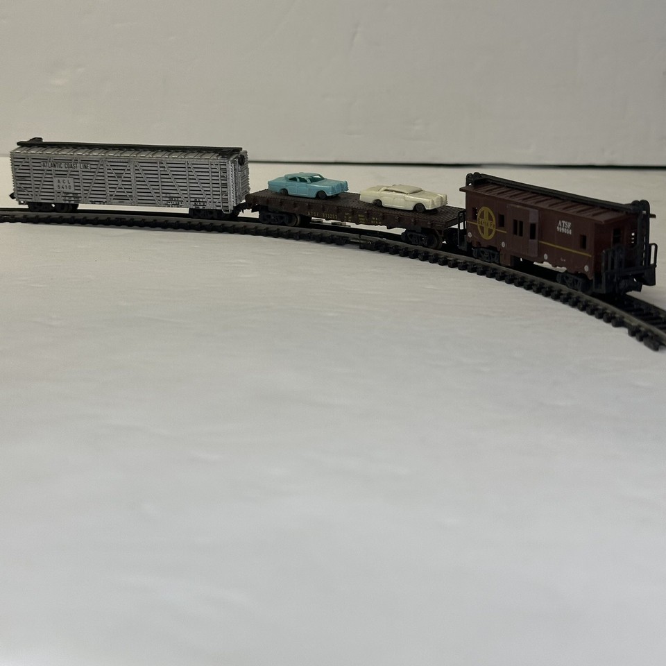 N Scale Lot 3 Lima Santa Fe Flat Car Automobile Load & Rapido couplers ...