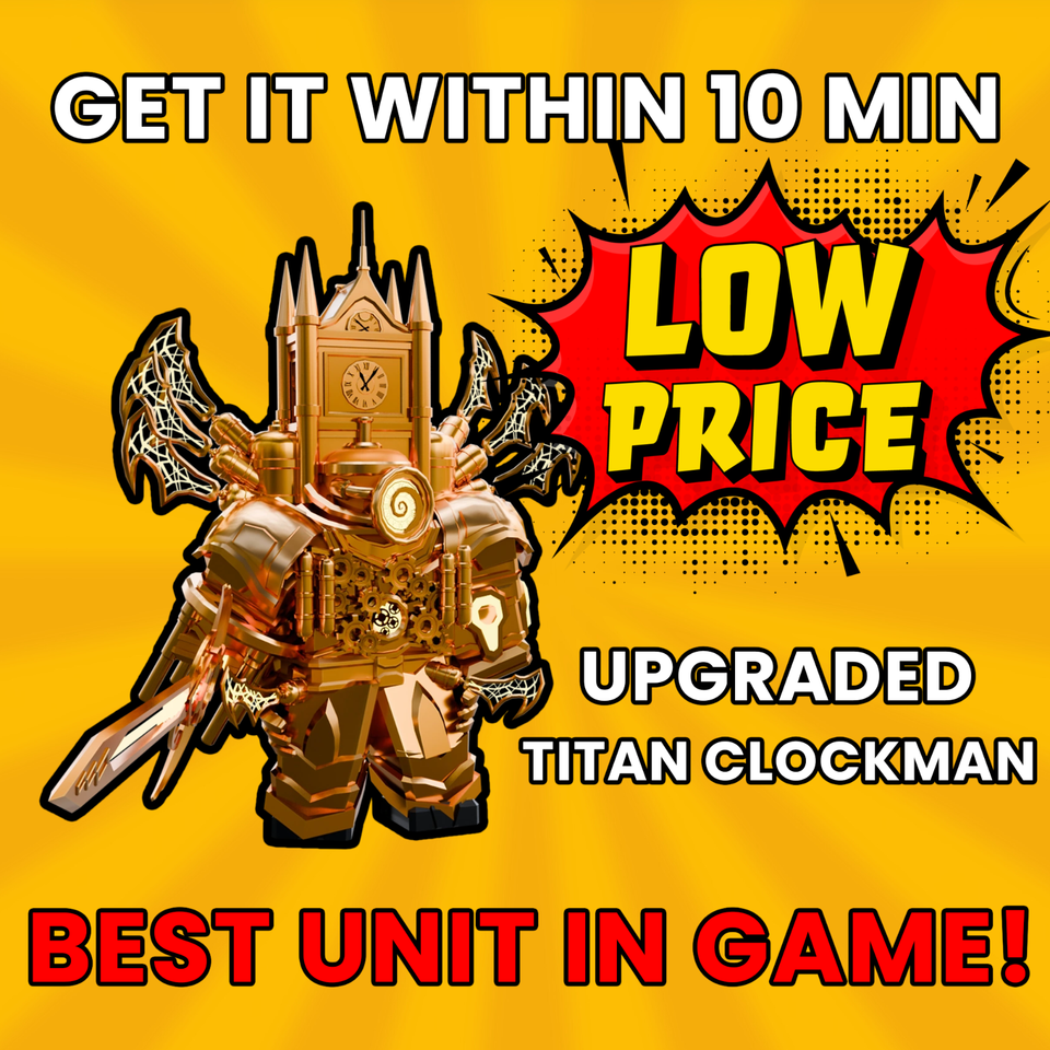 ⏳ 10 MIN DELIVERY ⏳ Toilet Tower Defense (TTD) ALL UNITS + GEMS 💎 CHEAP ...