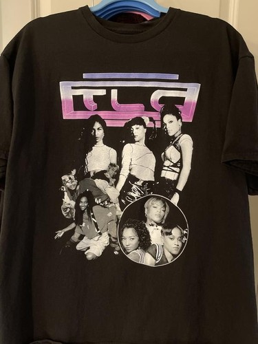 TLC Band Black Cotton All size S-5XL T-Shirt Retro HN131 | eBay