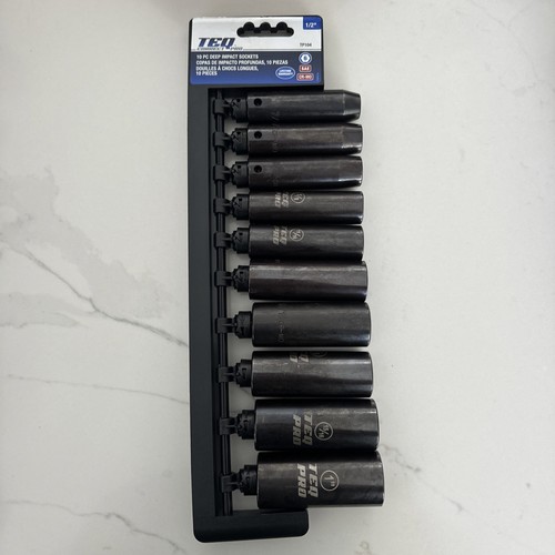 TEQ Pro By Gearwrench 10Pc 1/2" Drive 6-Point Deep SAE Impact Socket ...