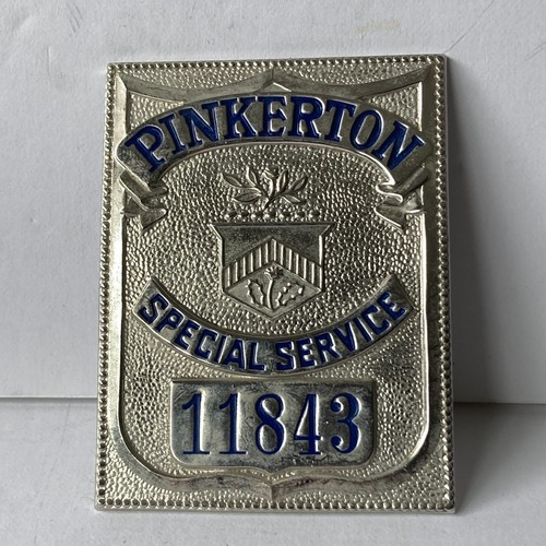 Vintage Pinkerton Special Service Blue Enameled Metal Badge | eBay