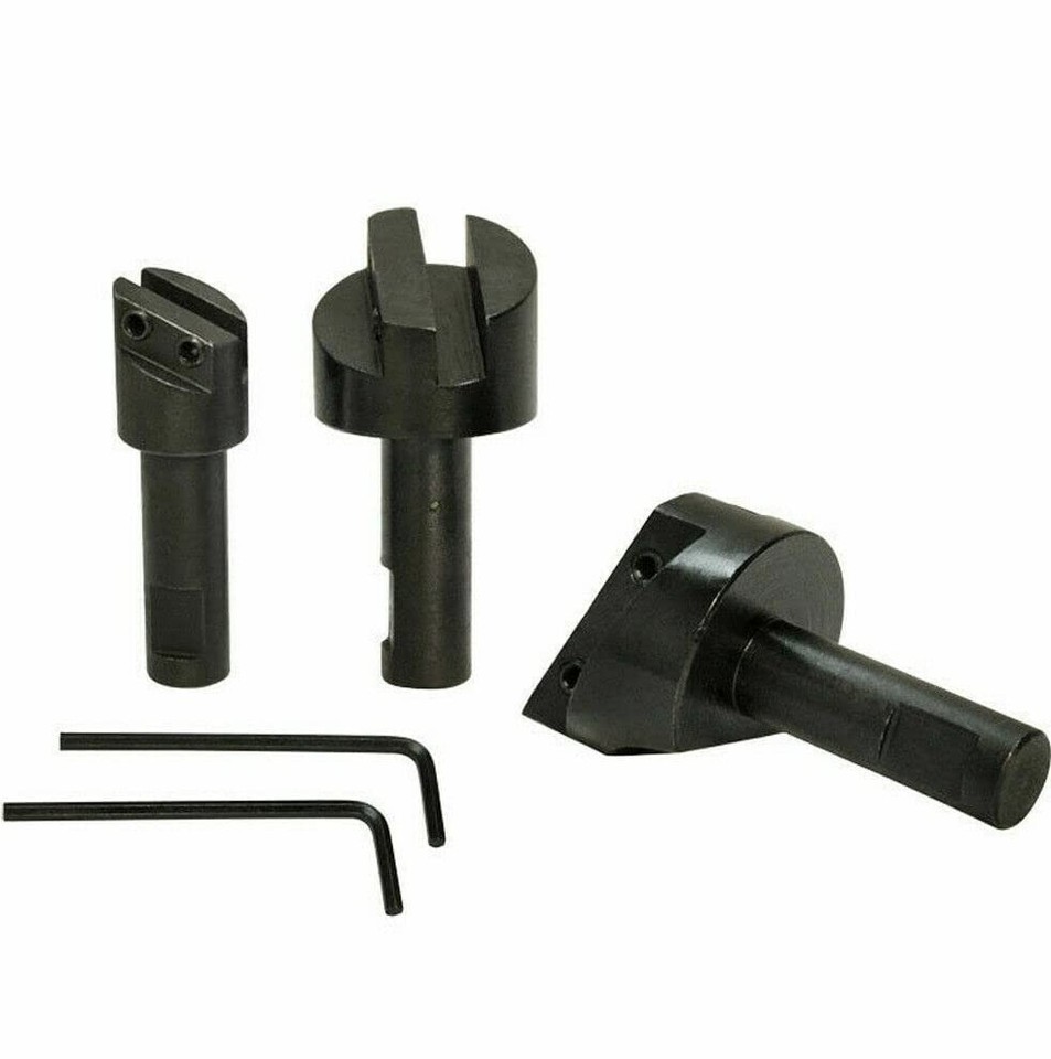 Bluefox Fly Cutter Holder Set 3 Pcs with ½ Inch Shank and HSS Square ...