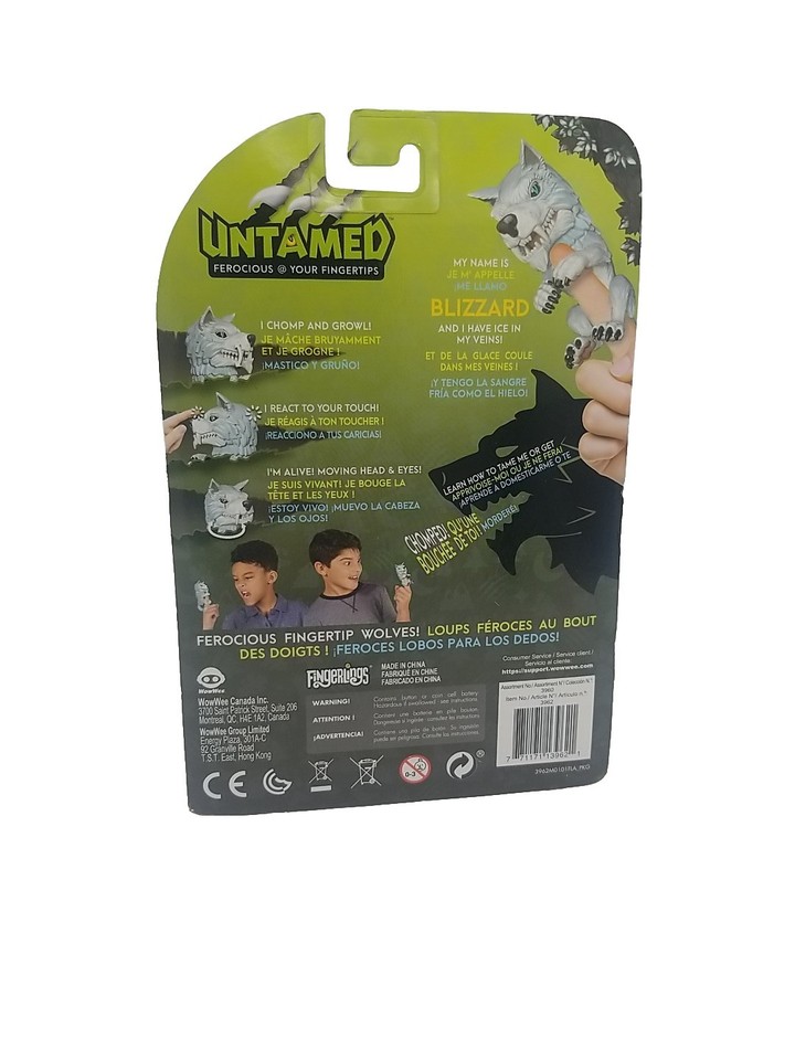 Untamed Dire Wolf by Fingerlings BLIZZARD (White and Blue) By WowWee | eBay