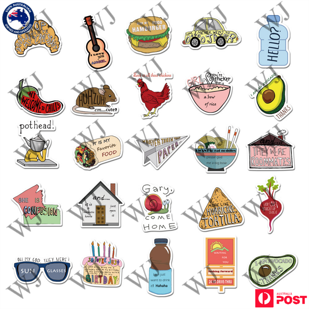 50pcs Vine Word INS 6 Style VSCO Vinyl Decal Stickers Laptop Waterproof ...