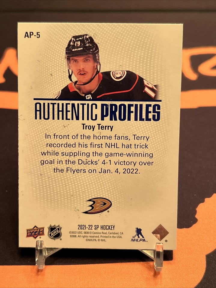 2021-22 SP - Retail Authentic Profiles Blue #AP-5 Troy Terry | eBay