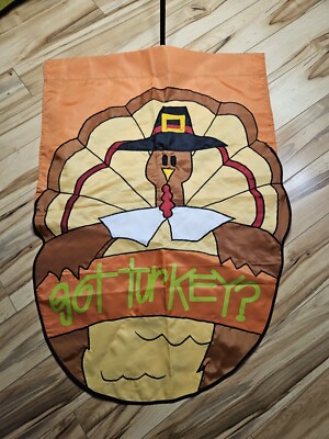 39x27" Thanksgiving yard flag Got Turkey? | eBay
