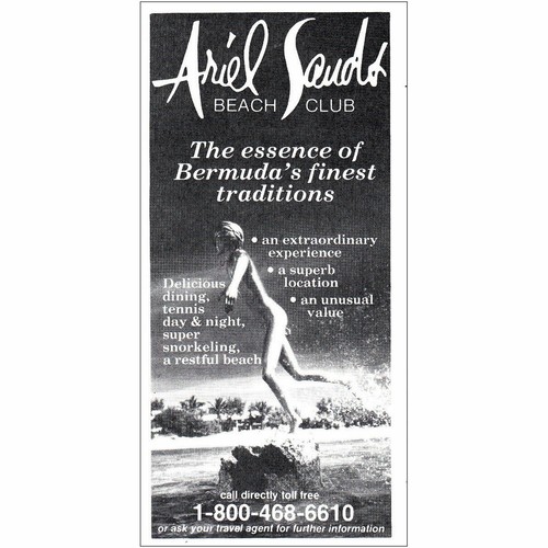 1987 Ariel Sands Beach Club: Essence of Bermudas Finest Vintage Print ...