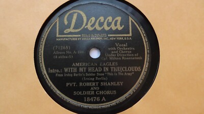 PVT. Robert Shanley – 78rpm Single 10-inch – Decca #18476 American ...