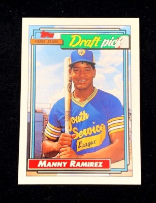 1992 Topps #156 MANNY RAMIREZ ROOKIE Major League DRAFT PICK Baseball ...
