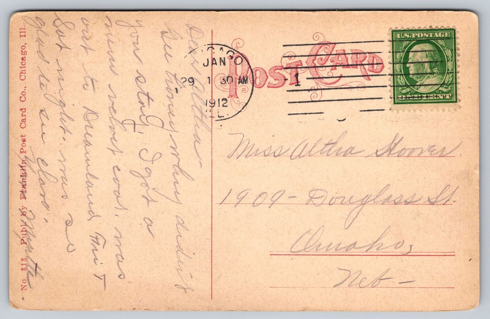 A819 Vintage Postcard University Of Chicago Mandel Hall Street View ...