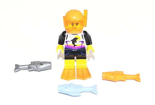 Lego Aquatic Explorer Minifigure Diving Underwater Sea Ocean Deep Sea ...