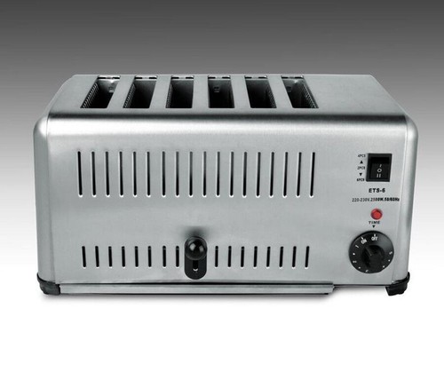 220V Stainless Steel Commercial Portable Electric 6-slice Bread Toaster ...