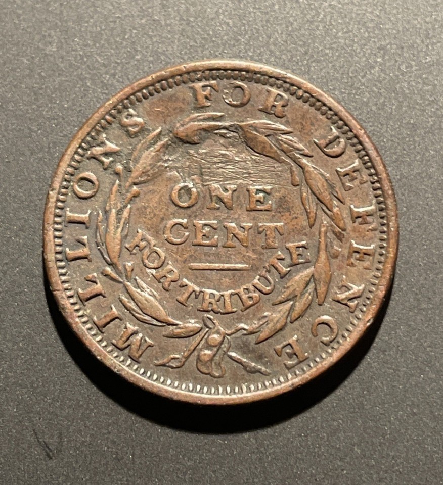 1837 Hard Times Token Millions For Defence Not One Cent Copper Coin | eBay
