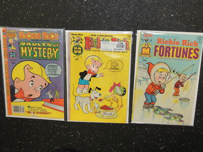 Lot 3 Ritchie Rich Comic Books 30 154 21 Vaults of Mystery Fortunes | eBay