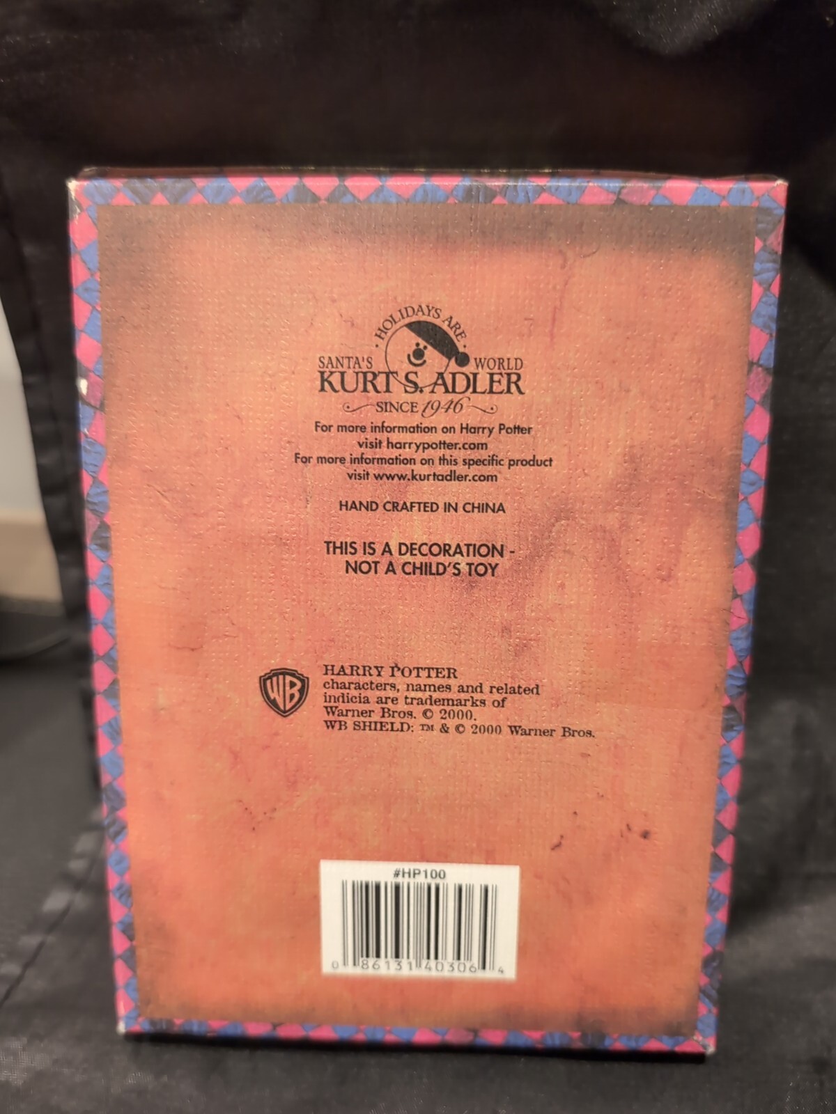 HARRY POTTER KURT S. ADLER HARRY & HEDWIG WARNER BROS. HANGING ORNAMENT ...