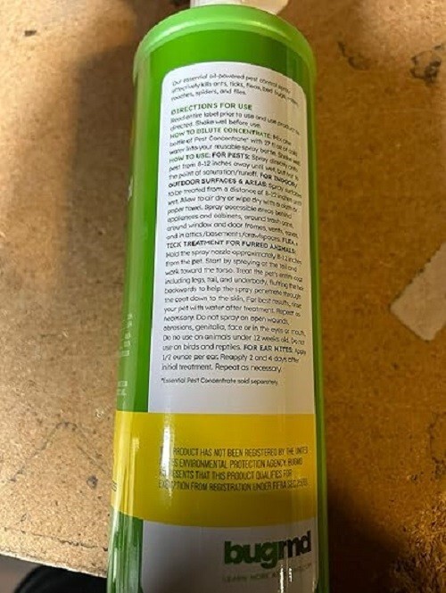 BugMD Essential Concentrate Use Pest Pure 100% Refillable Spray Bottle ...