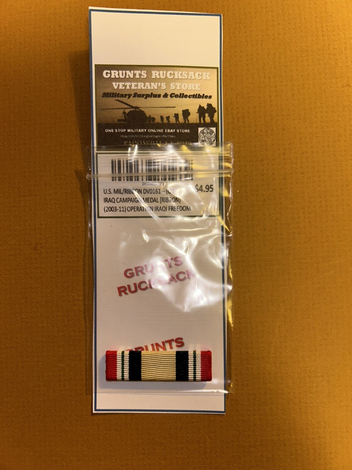 U.S. MIL/RIBBON DV0161 - IRAQ CAMPAIGN MEDAL RIBBON (OIF / 2003-2011 ...