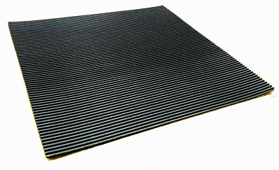 Rubber Sheet 1/8" Thk x 8" x 8" Square Grip Pad V-Rib Corrugated One ...