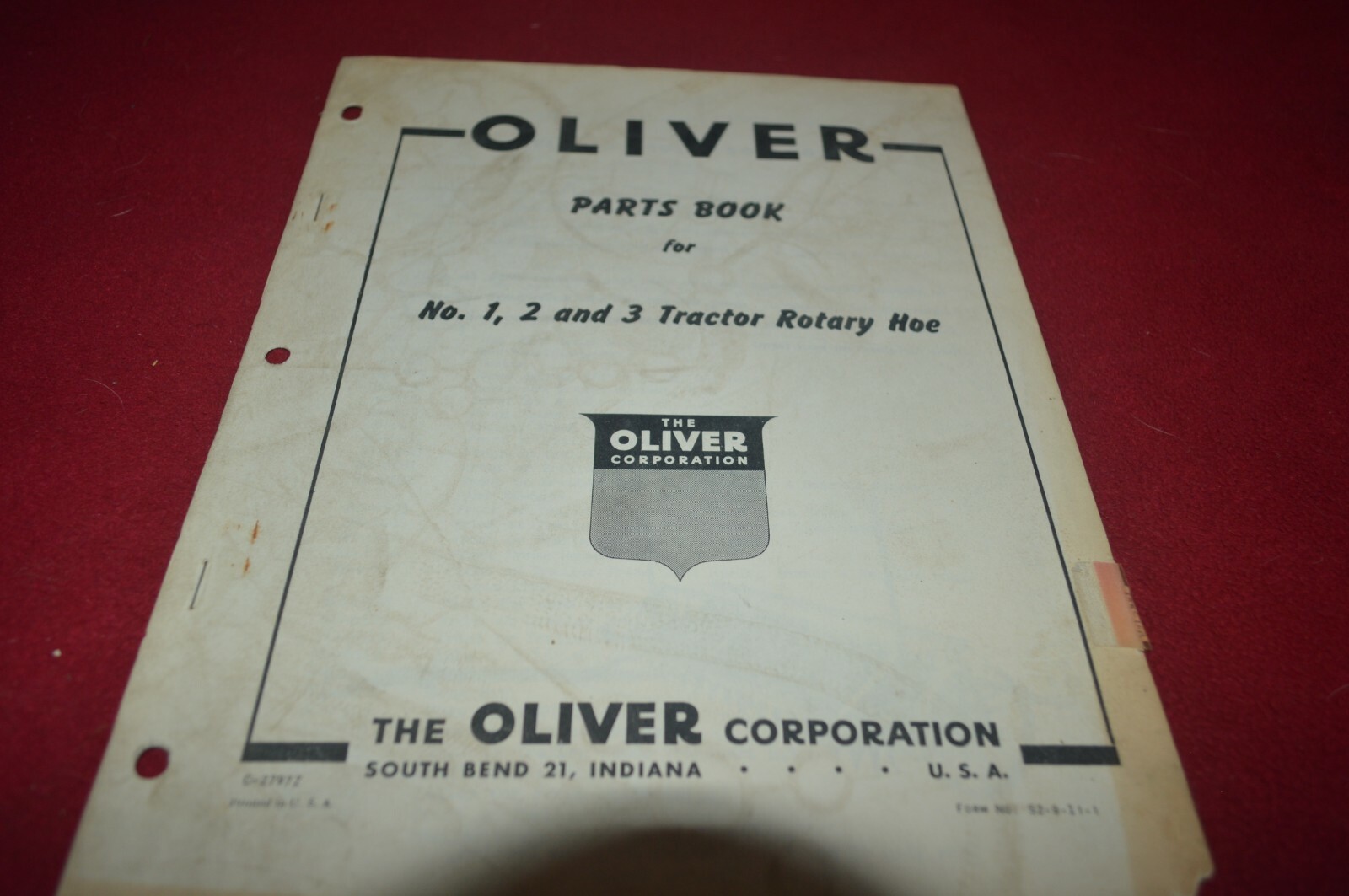 Oliver Tractor 1 2 3 Tractor Rotary Hoes Operator's Manual AMIL15 | eBay