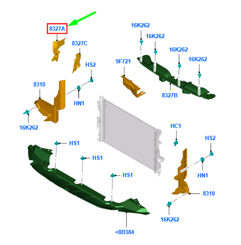 FORD KUGA MK1 C394 Left Air Deflector 8V41-8327-AA 1538992 NEW GENUINE ...