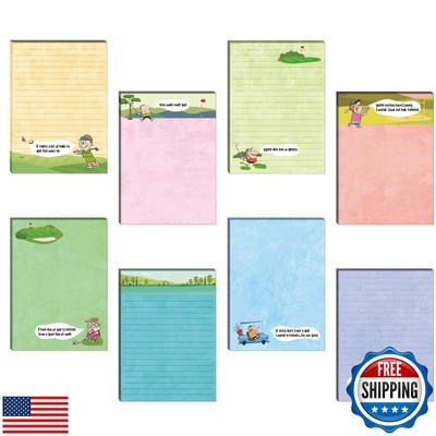 Eaasty 8 Pack Funny Notepads Funny Golf Notepads Golf Notebook Funny ...