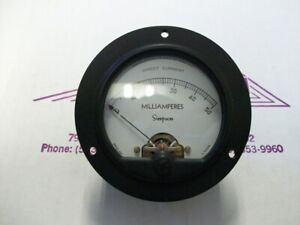 Simpson Electric Round Style Analog Panel Meter DC Ammeters 0-50 ...
