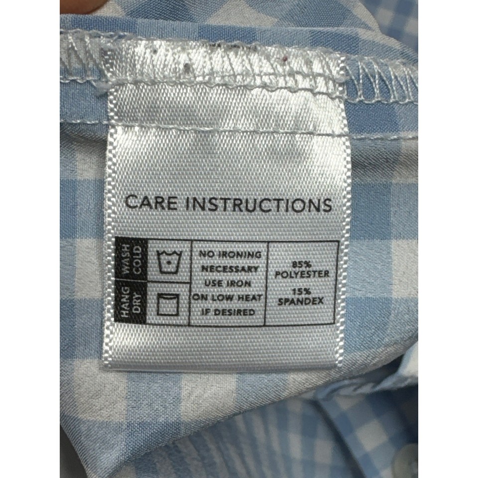 Mizzen+Main Leeward Men's Long Sleeve Blue Check Button Up Dress Shirt ...