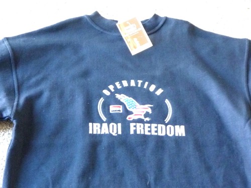 NEW Military OPERATION IRAQI FREEDOM VETERAN SWEATSHIRT PULLOVER SIZE ...