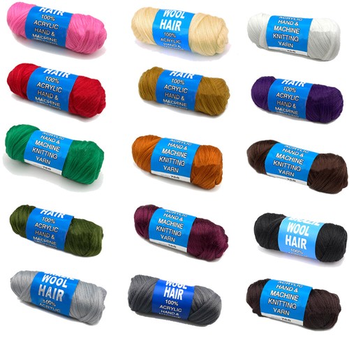 Colorful Brazilian Wool Hair for Braiding Knitting Twist Braids Faux ...