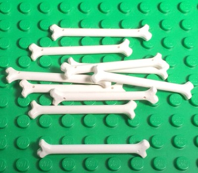 Lego 10 Pieces White Long Bone / Dog Food / Skeleton Mini Figures ...