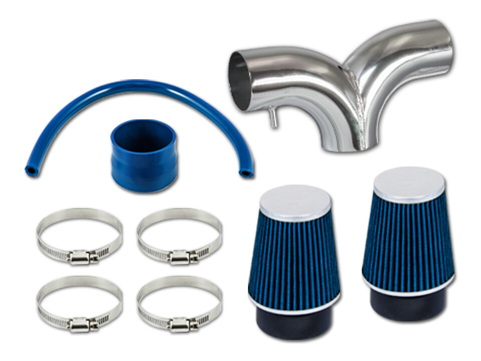 Blue Short Ram Dual Twin Air Intake Kit MSS0180 05-10 Jeep Grand | eBay