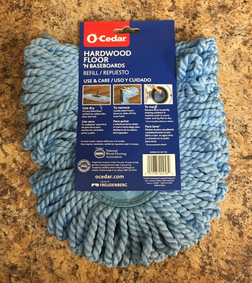 O-Cedar 168112 Hardwood Floor 'N Baseboards Dust Mop Refill 1 Pk | eBay