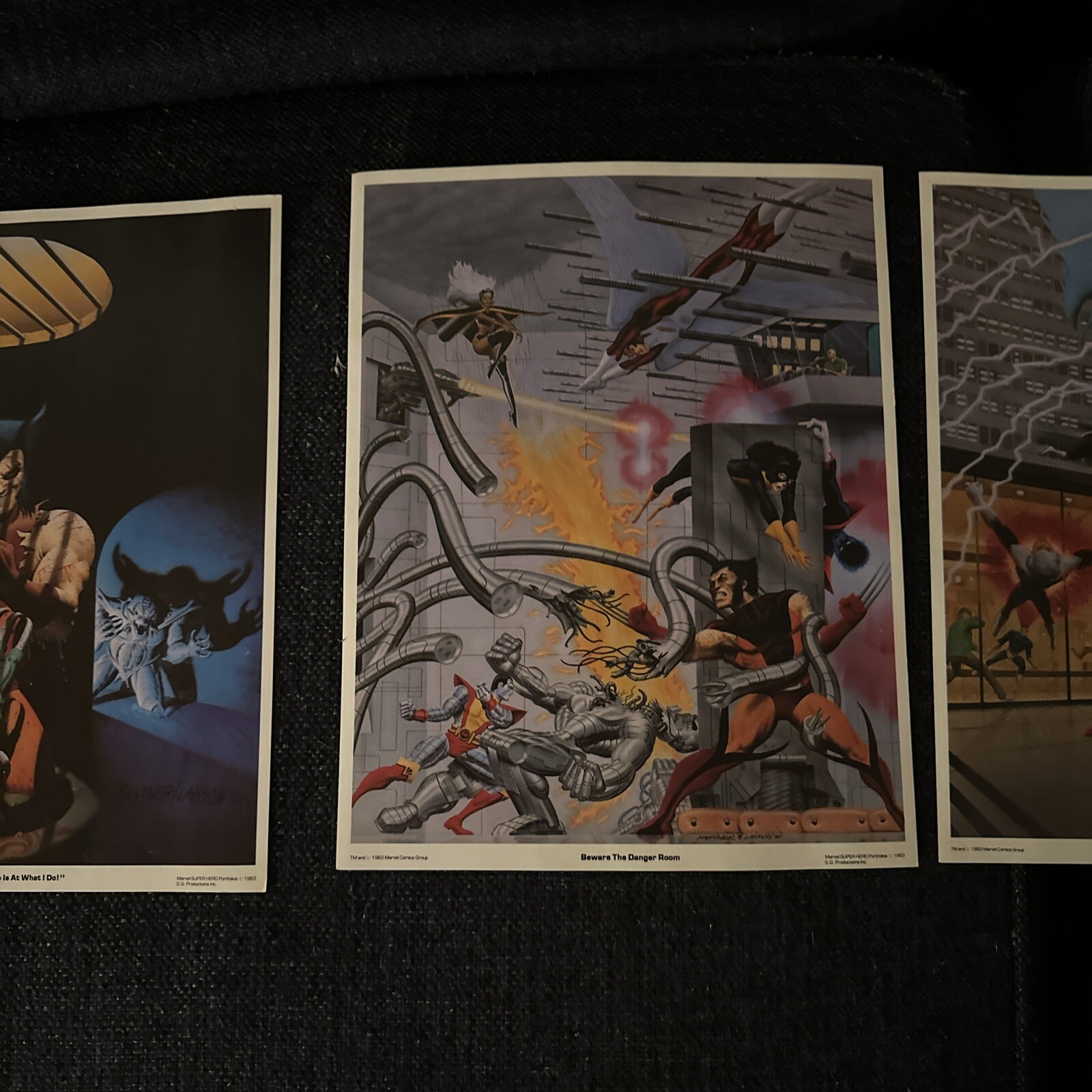 Marvel Superheroes X-Men Wolverine Portfolio Set four prints 1983 ...