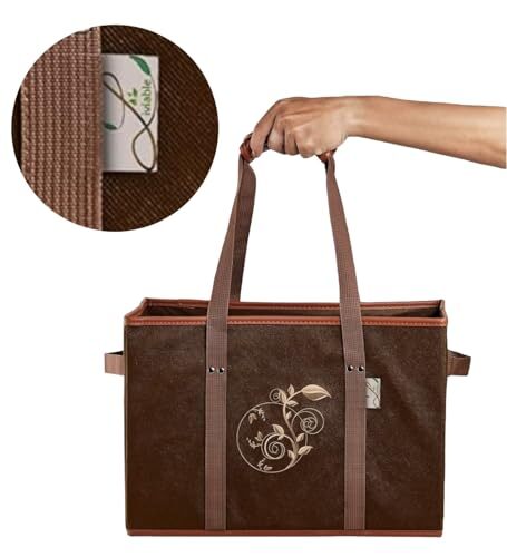 3pc Large Reusable Sturdy Heavy Duty Grocery Box Bags Foldable Shopping ...