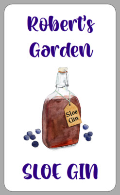 21 Personalised Homemade Sloe Gin Bottle Labels Garden Homebrew Drinks ...