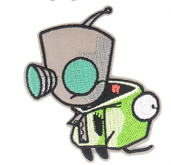 Invader Zim & Gir Large 3" x 2.75" Embroidered Iron On Patch | eBay