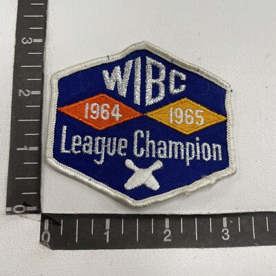 Vtg 1960s WIBC LEAGUE CHAMPIONS 1964-1965 Women’s Bowling Award Patch ...