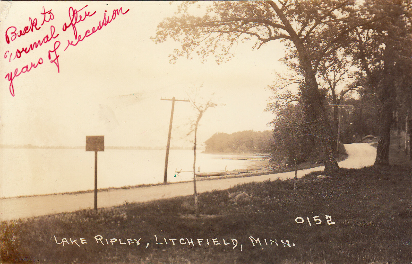 C-144 Litchfield Minnesota Lake Ripley Real Photo RPPC Postcard | eBay