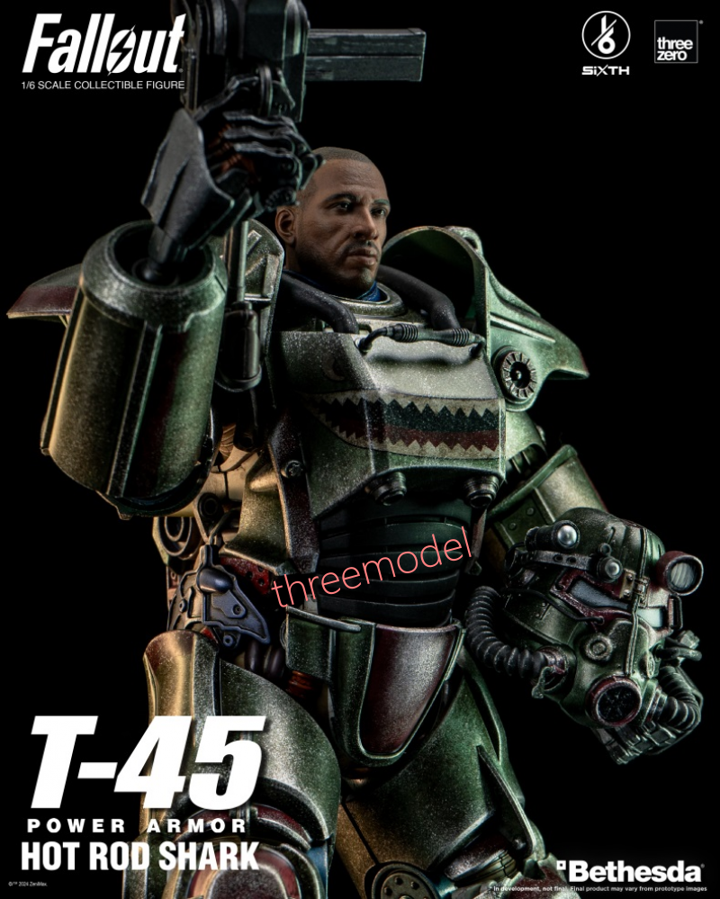 Threezero FALLOUT T-45 1/6 POWER ARMOR NCR SALVAGED Action Figure Pre ...