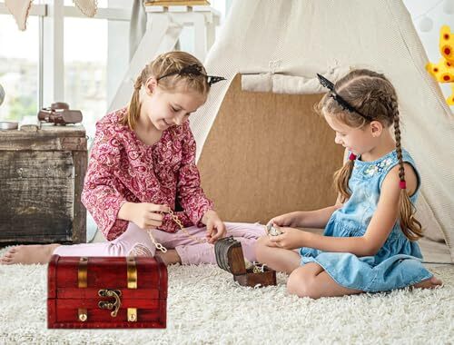 Pirate Treasure Boxes Small Wood Treasure Chest Keepsake Box For Kids ...