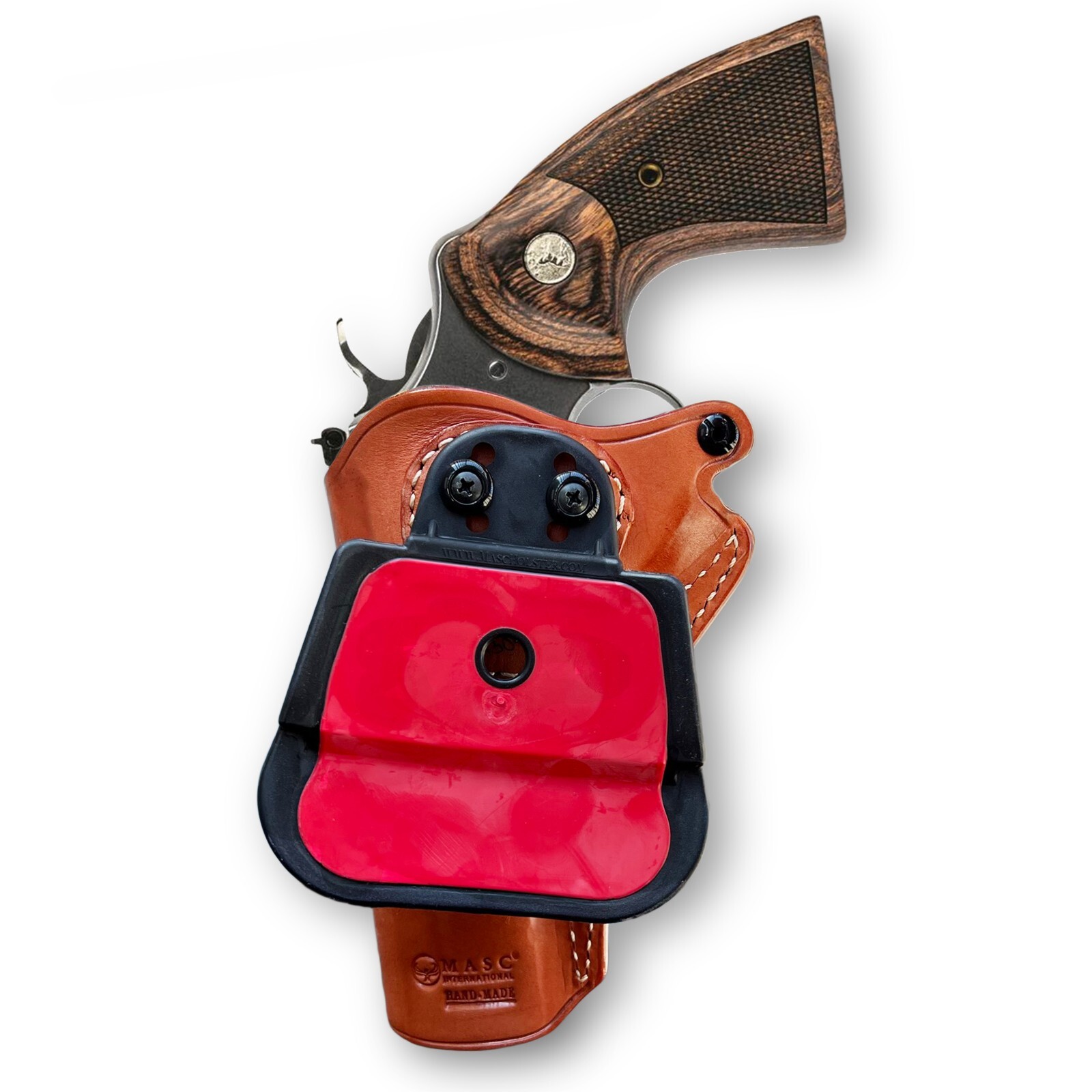 Leather Paddle Holster Fits, Colt Python 357 Magnum Revolver 4.25 ...