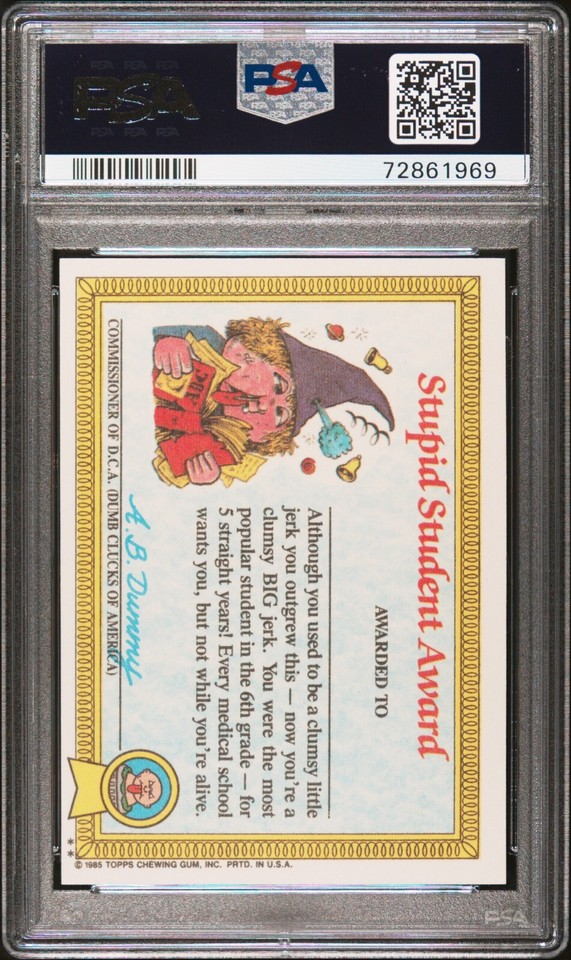 1985 Topps OS1 Garbage Pail Kids 1st Series 1 JAY DECAY 5b Matte Card ...