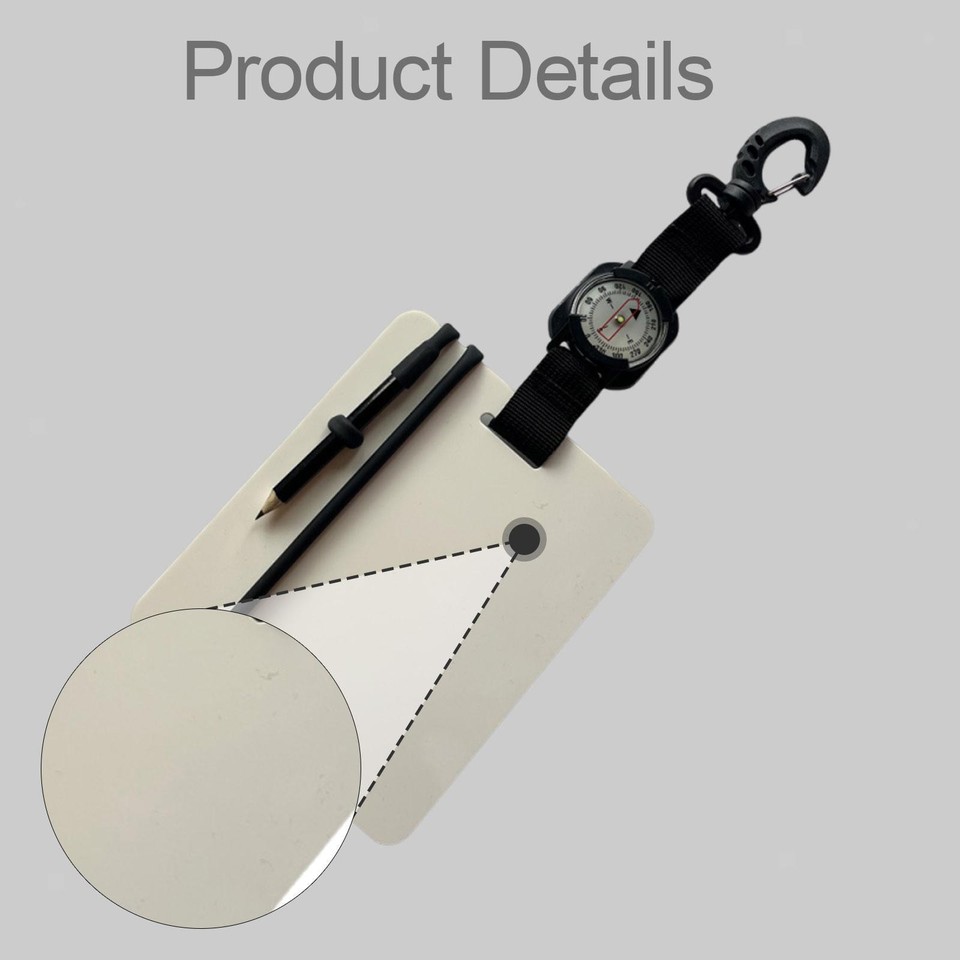 Diving Writing Slate Practical Portable with Pencil Underwater Writing ...