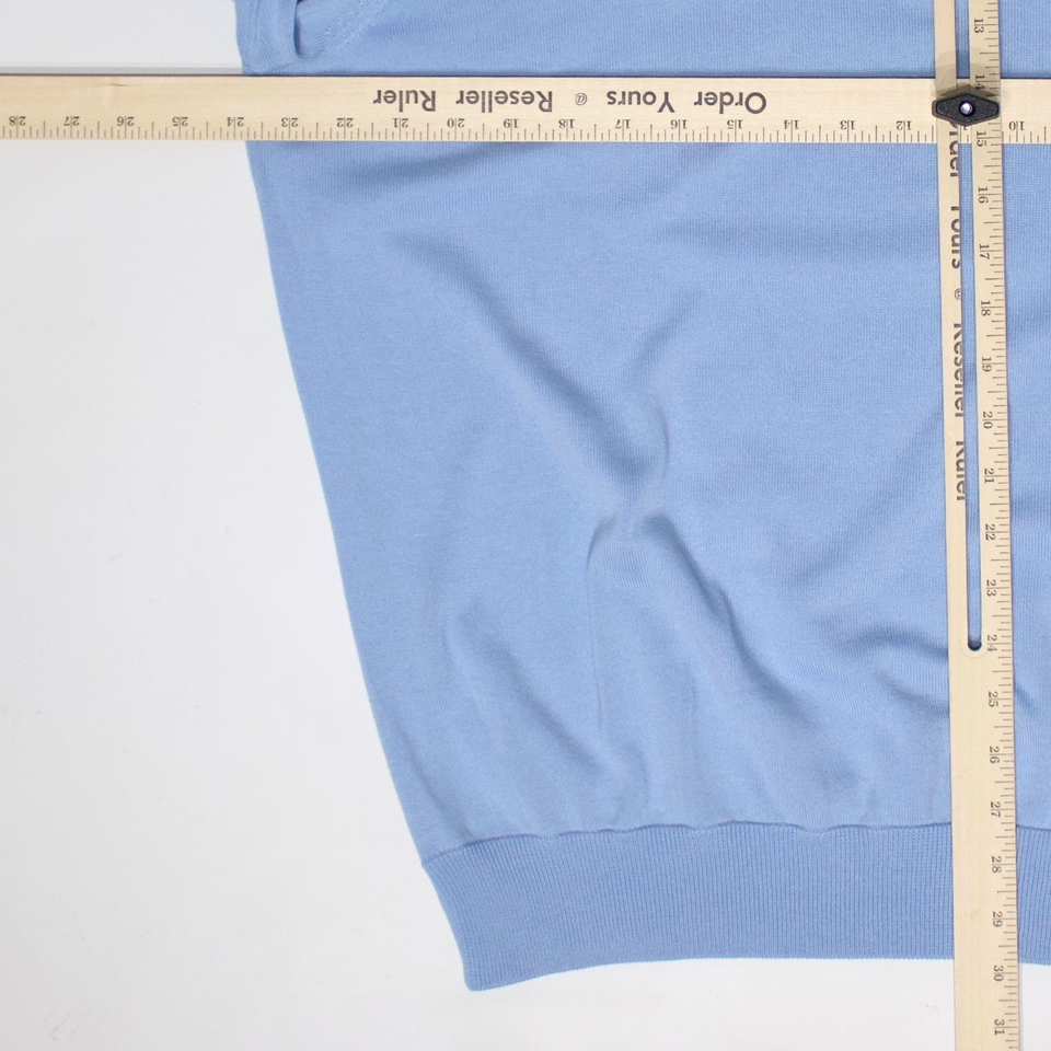 NWT Donald Ross Light Blue Wool Blend 1/4 Zip Pullover Golf Sweater Men ...