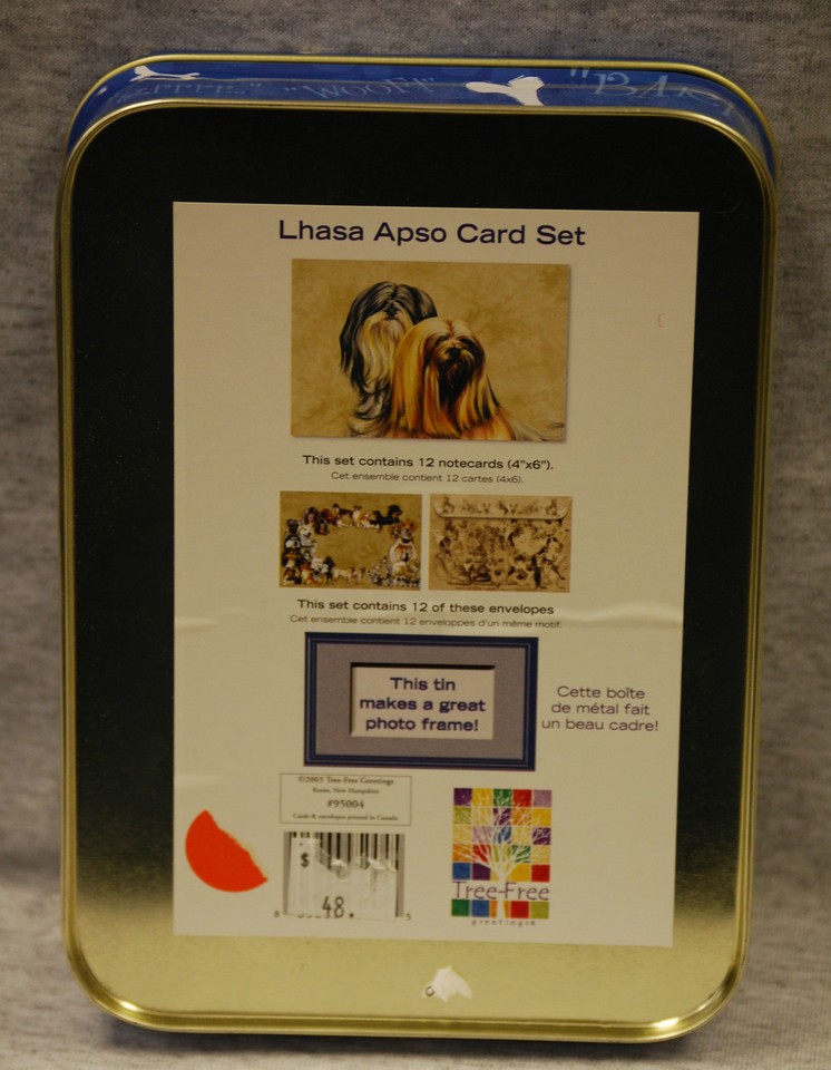 "Lhasa Apso" 4x6 Note Cards & Collectible Tin | eBay