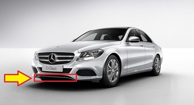 Genuine Mercedes-Benz C Class W205 Front Bumper Lower Lip Trim ...