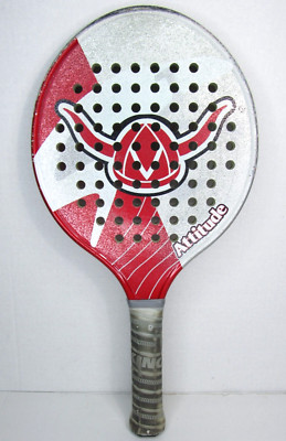 Viking Attitude Platform Tennis Paddle Racket Padel Red Silver ...
