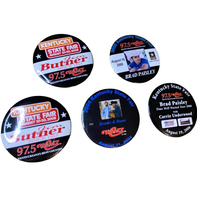 Lot of 5 3” 2000s Kentucky State Fair Concert Buttons! 2006 Carrie ...