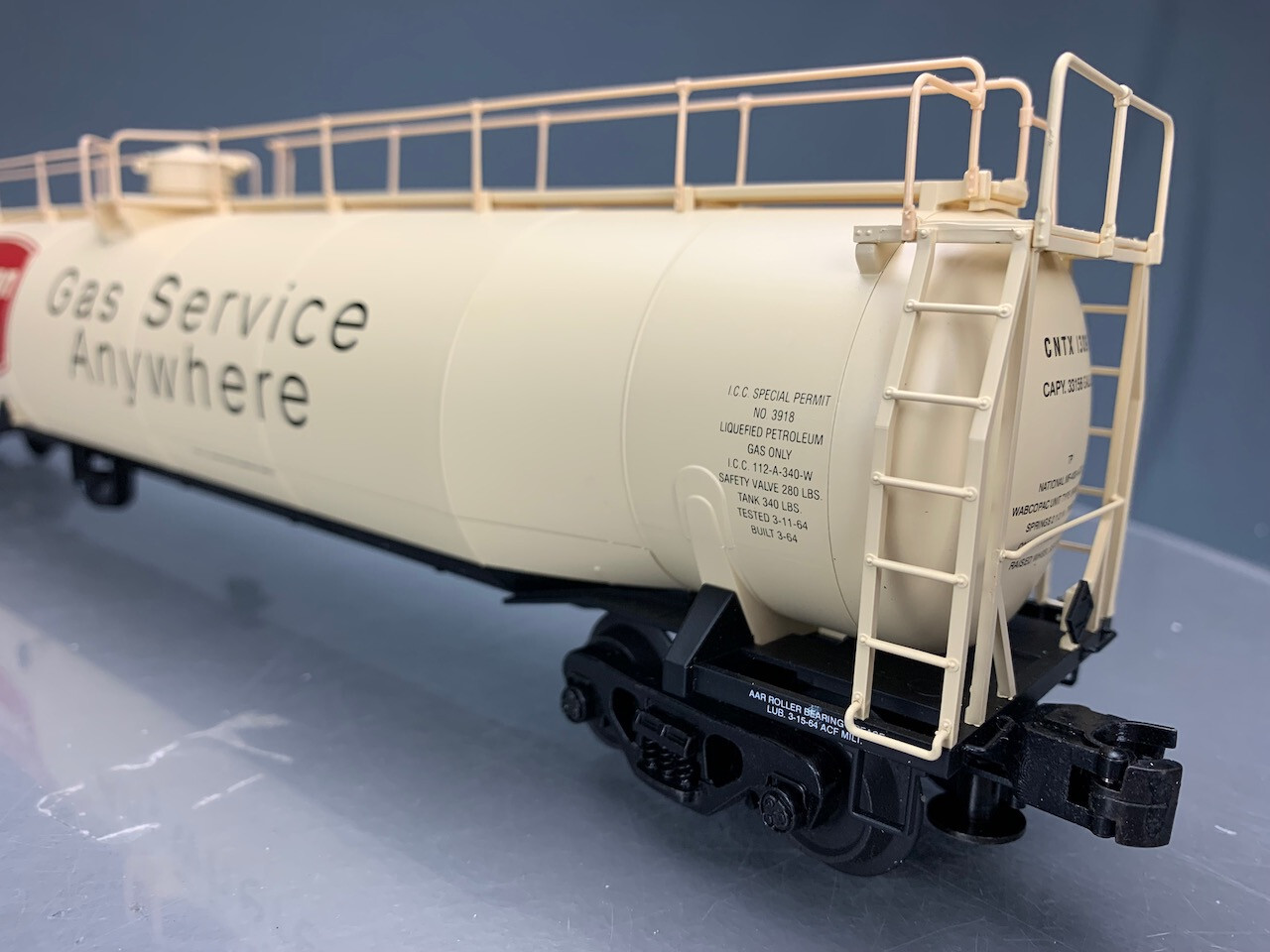 Atlas O ACF 33K Gallon Tank Car Suburban Propane CNTX #1309 NIB! O458 ...